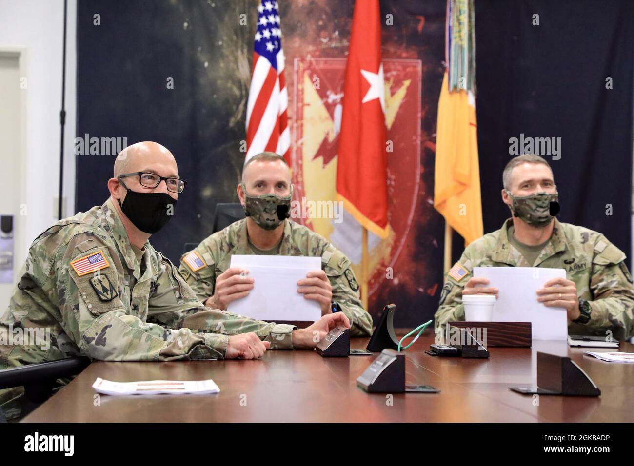 From left to right, Col. Matthew W. Dalton, 38th Air Defense Artillery ...