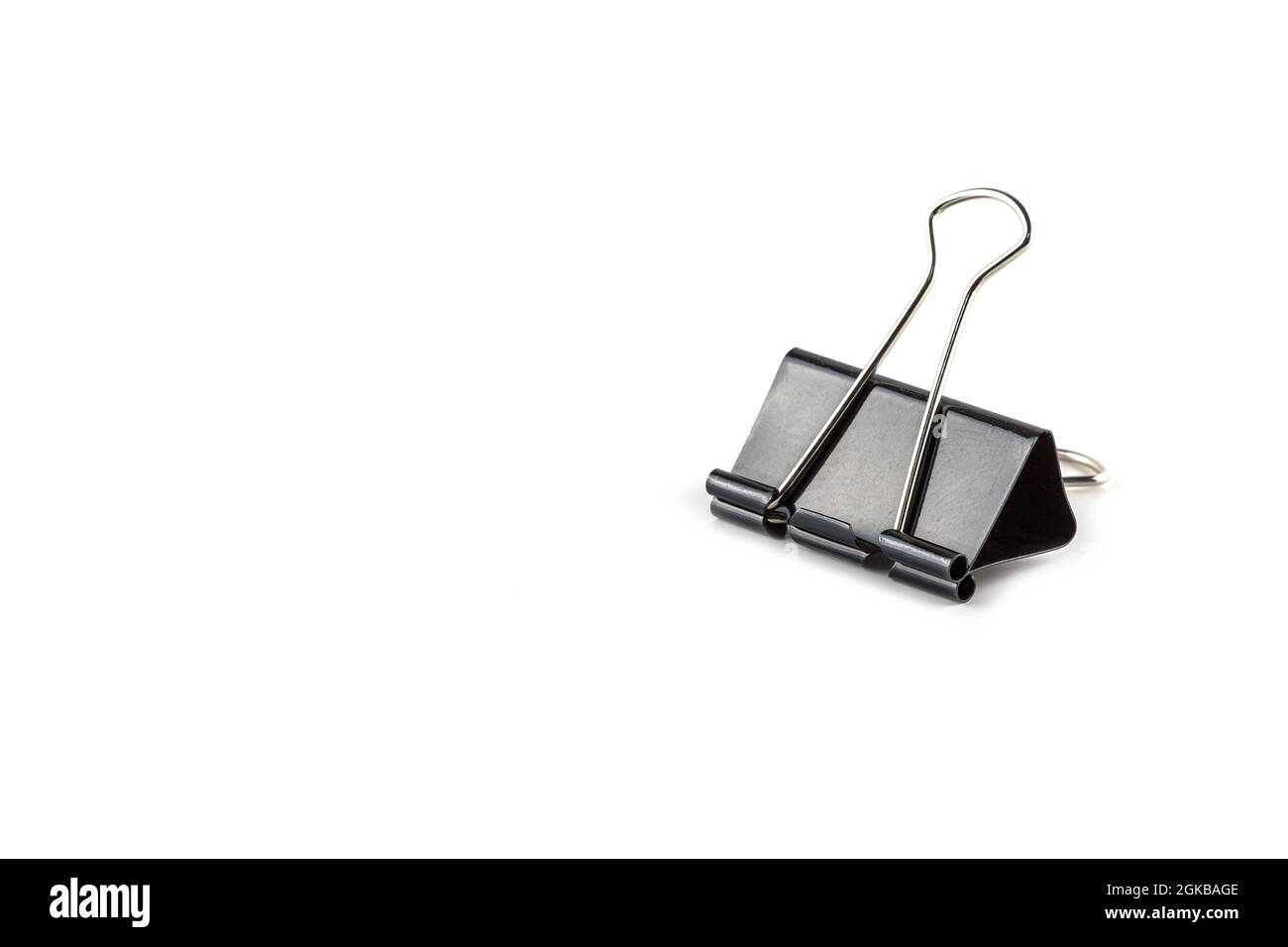 black Paper Clips isolated on White Background Stock Photo - Alamy