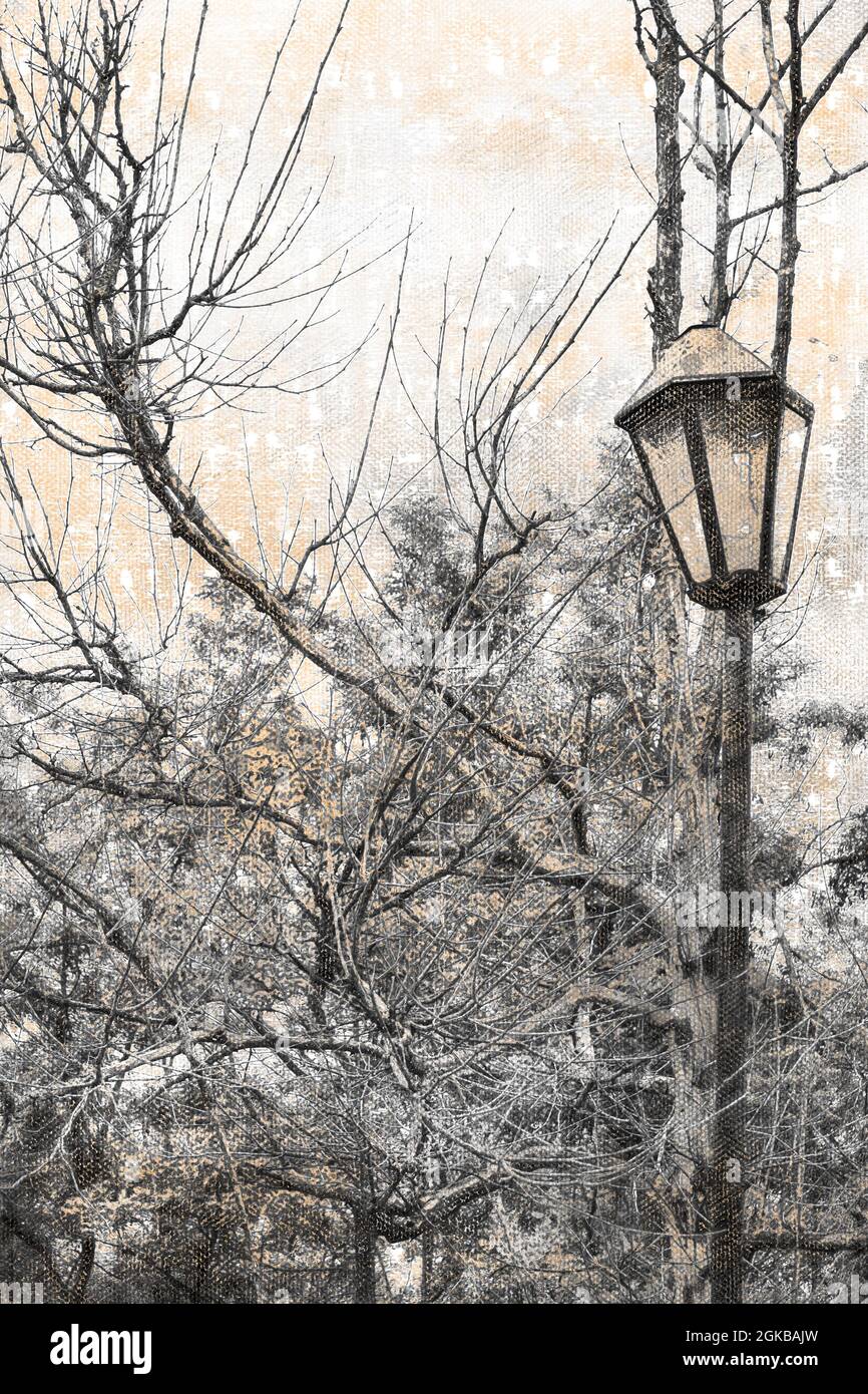 Victorian street scene painting hi-res stock photography and images - Alamy