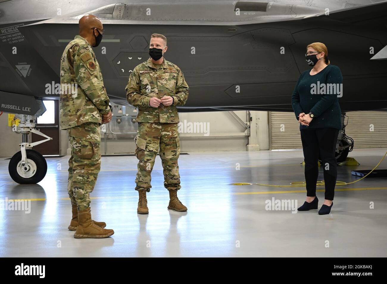 Col. Matthew Fritz (center), 419th Fighter Wing commander, introduces ...