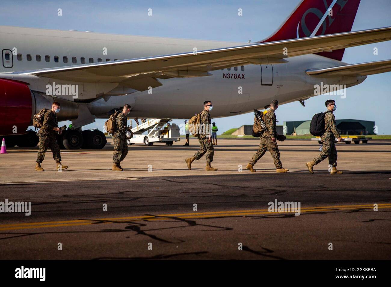 U.S. Marines and Sailors with Marine Rotational Force – Darwin, walk ...