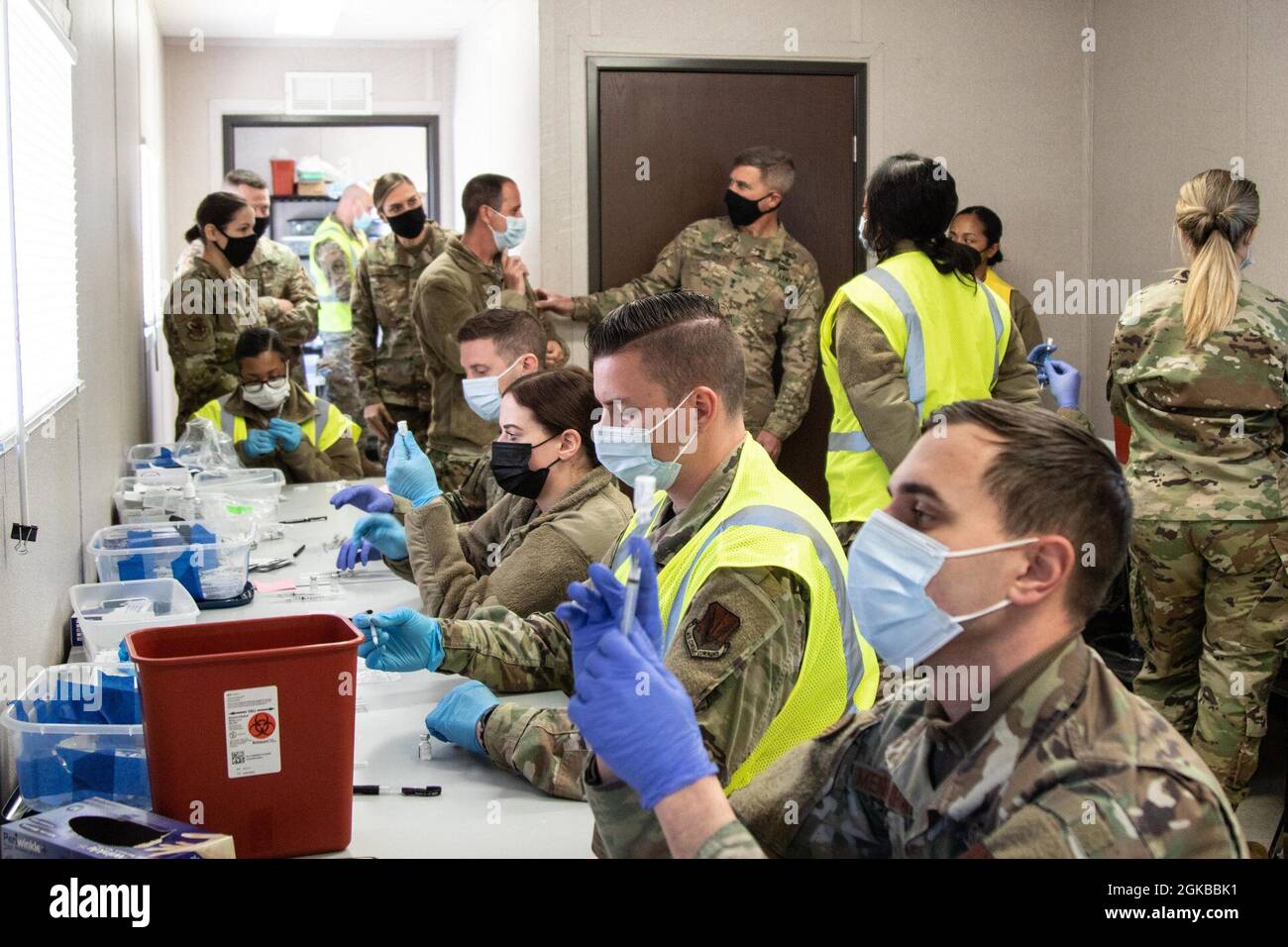 U.S. Army Maj. Gen. Christopher Sharpsten, (at door) the director of ...