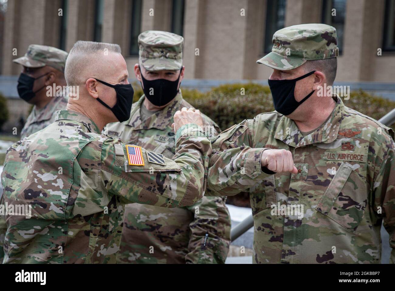 U.S. Army Lt. Gen. Thomas James, Commanding General of First Army, left ...