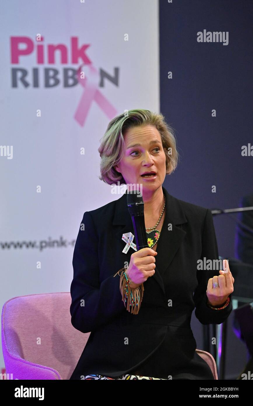 Princess Delphine pictured during national press conference of the Pink ...