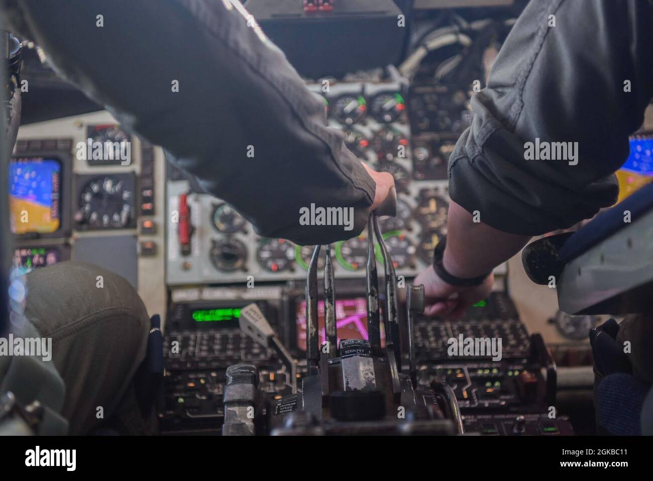 U.S. Air Force 1st Lt. Michael Nall, 351st Air Refueling Squadron pilot ...
