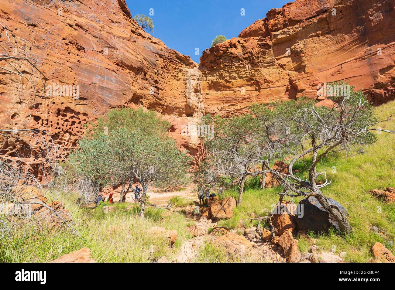 View of Honeycomb Gorge, an intriguing feature formed by wind and water ...