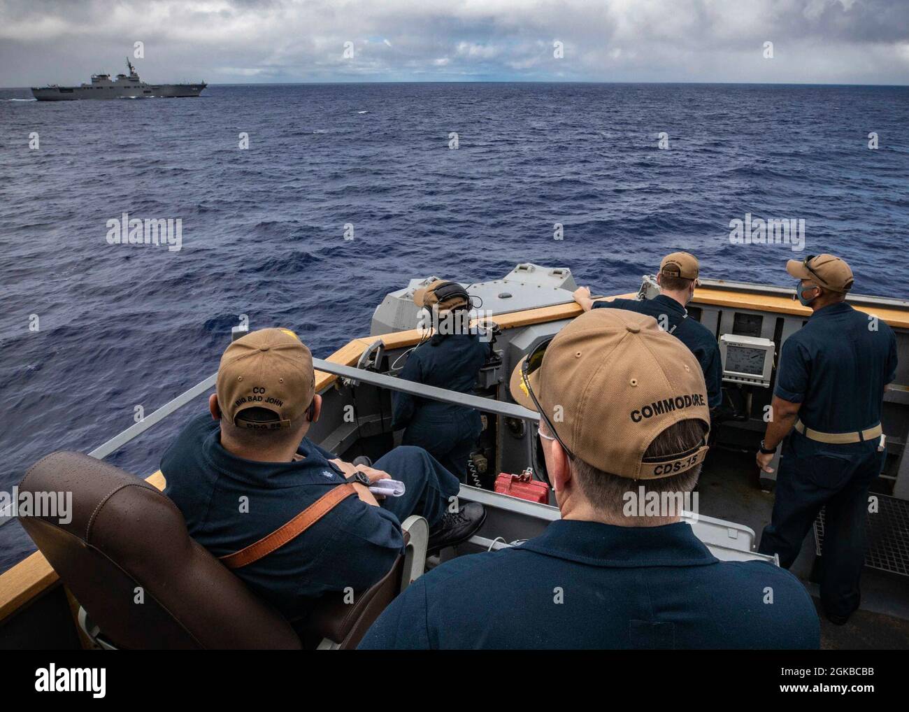 Capt. Chase Sargeant, commodore of Destroyer Squadron (DESRON) 15, and ...