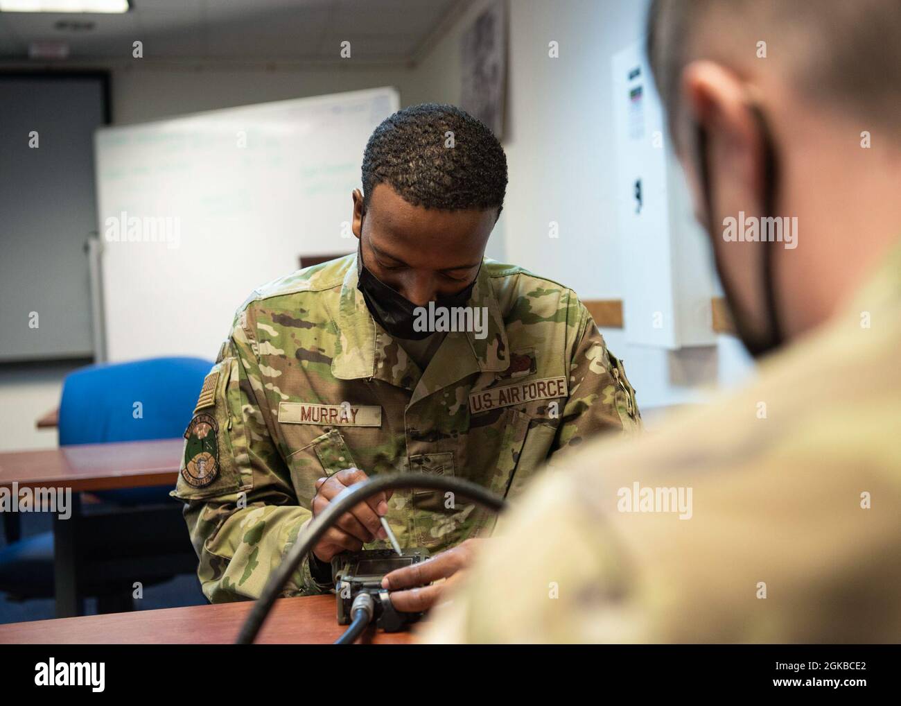 U.S. Air Force Staff Sgt. Wesley Murray, a cyber surety supervisor with ...