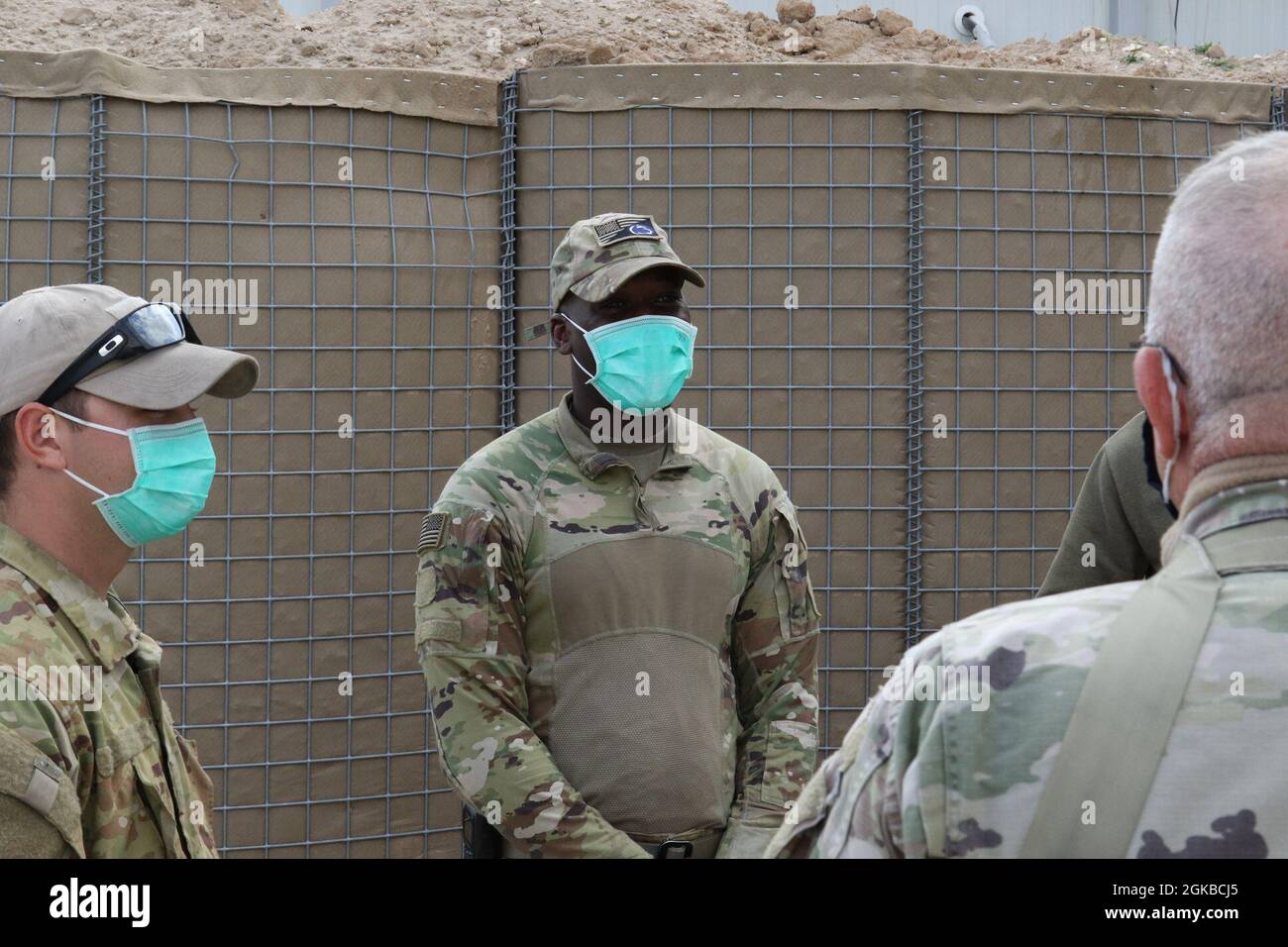 U.S. Army Pfc. Kade McNally, left, and Sgt. Rich Peat, petroleum supply ...