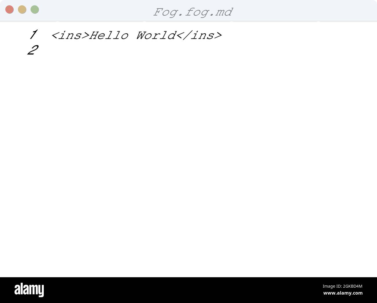 Fog.fog language Hello World program sample in editor window ...