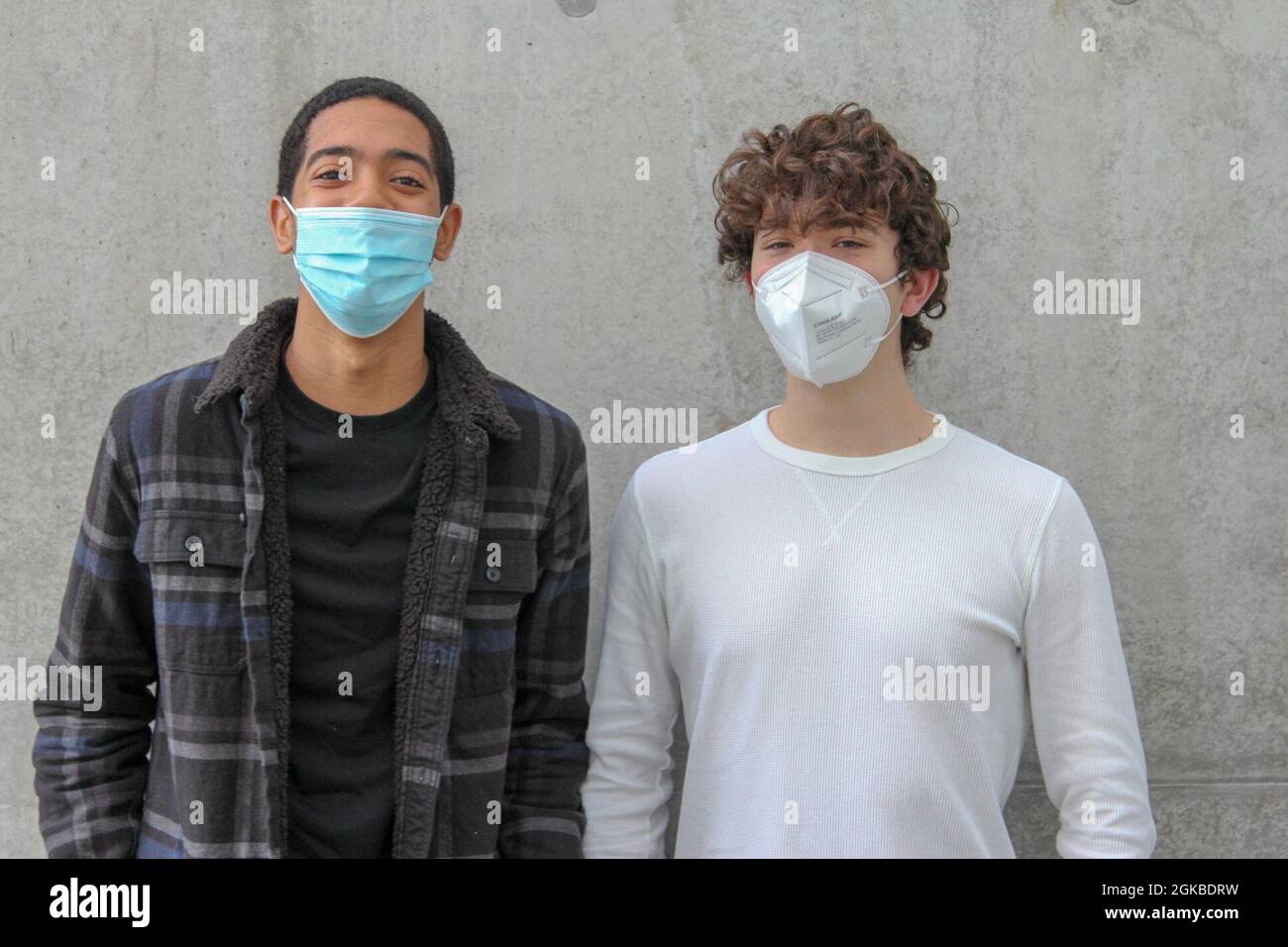 WIESBADEN, Germany—Wiesbaden High School students Jaden Anderson, left ...