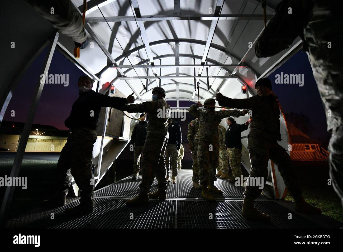 U.S. Special Operations Forces conduct simulated jumps at the Stuttgart ...