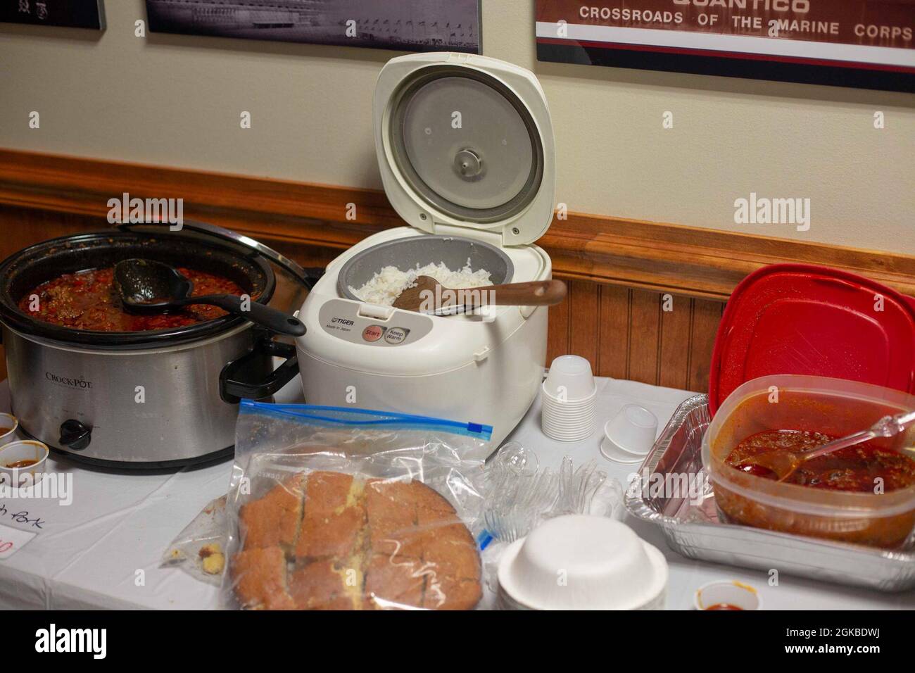 Multiple food items are prepared for sampling during The Marine Corps ...