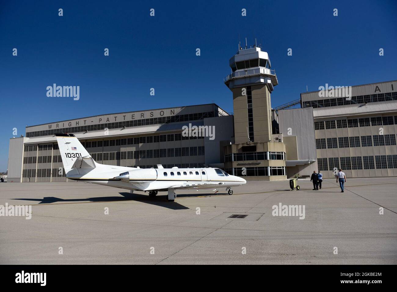 A U.S. Army UC-35 is parked at the 88th Operations Support Squadron ...