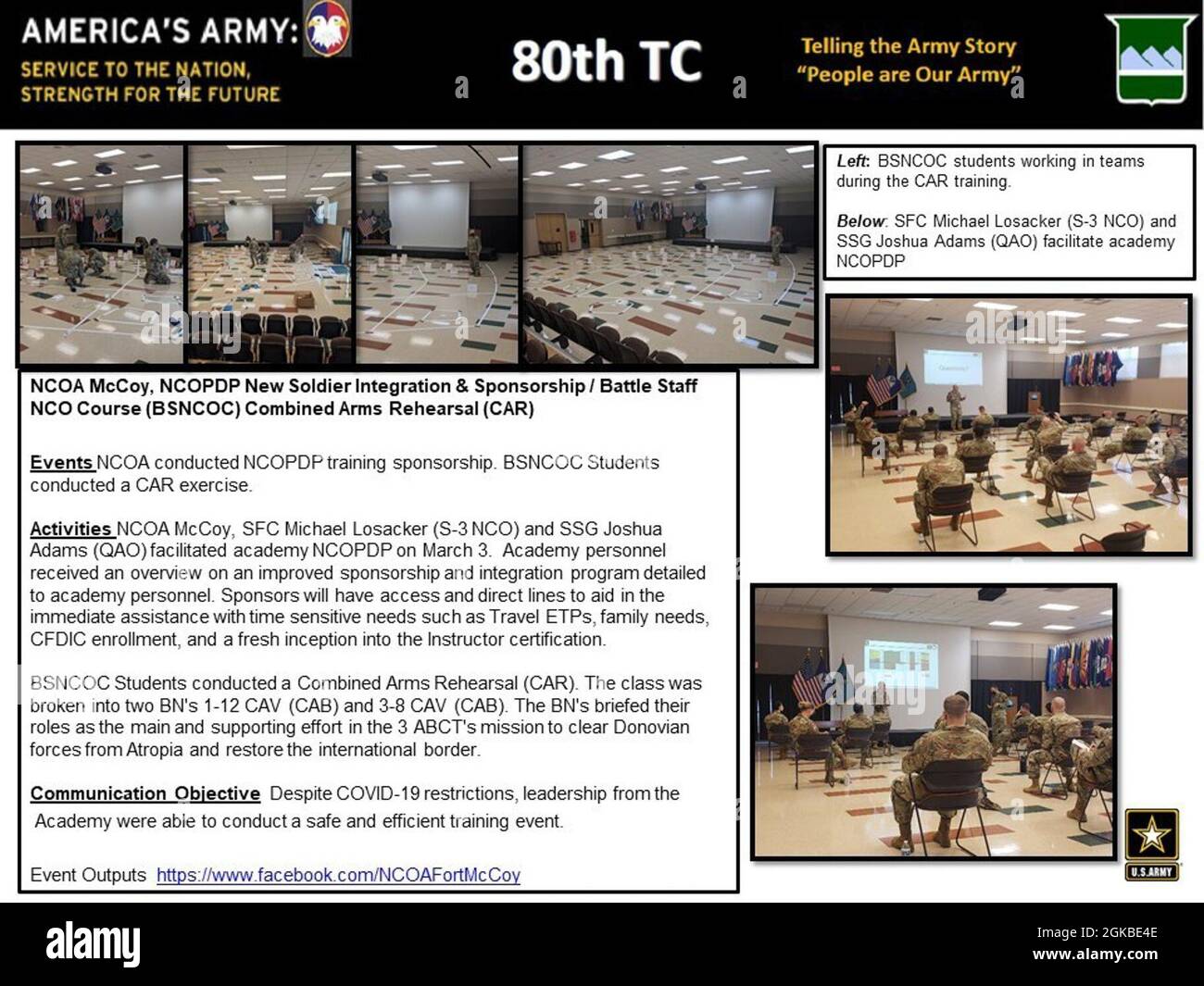 NCOA conducted NCOPDP training sponsorship. SNCOC students conducted ...