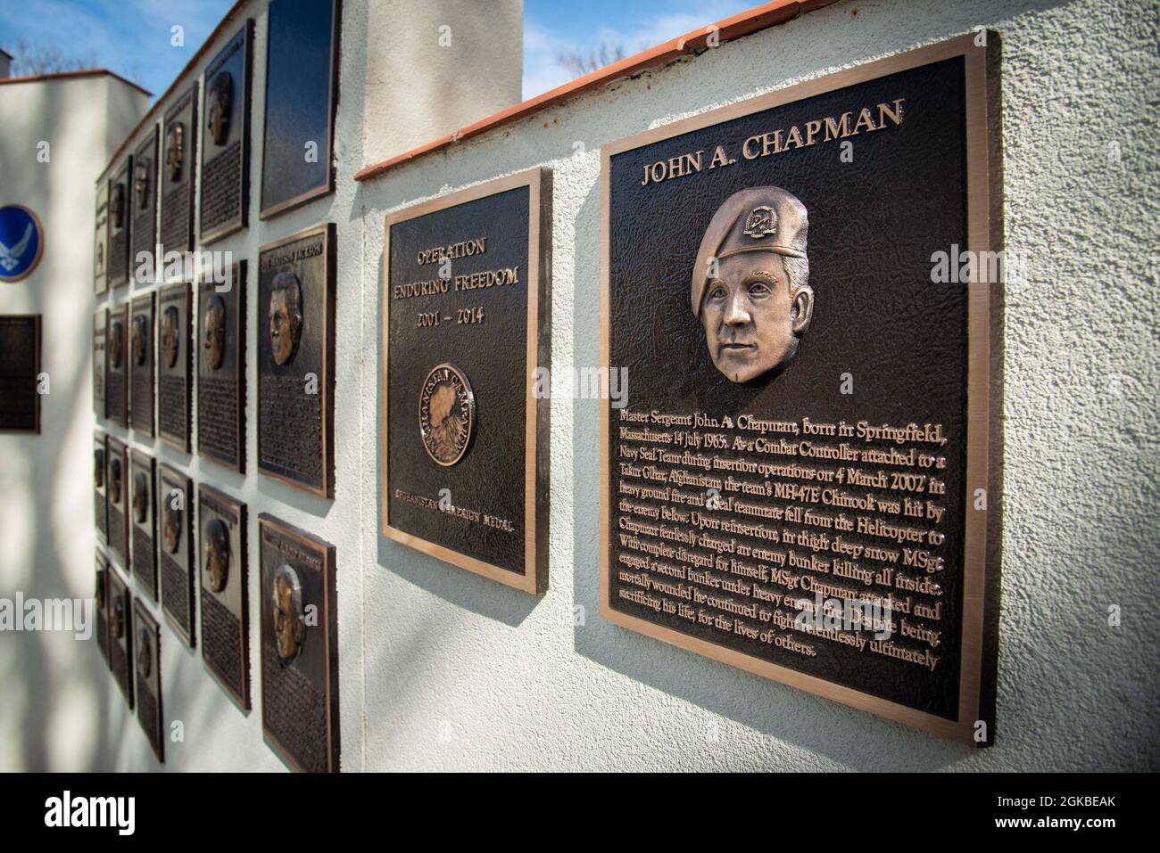 The Medal of Honor plaque for Master Sgt. John Chapman was unveiled ...