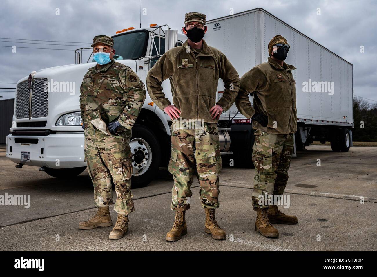 From left, Staff Sgt. Christian Lopez, Senior Airman Thomas Luther and ...