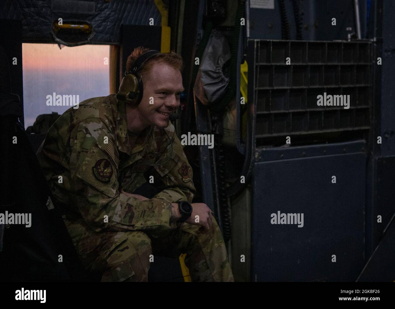 U.S. Air Force Airman 1st Class, Matthew Lenz, a loadmaster assigned to ...