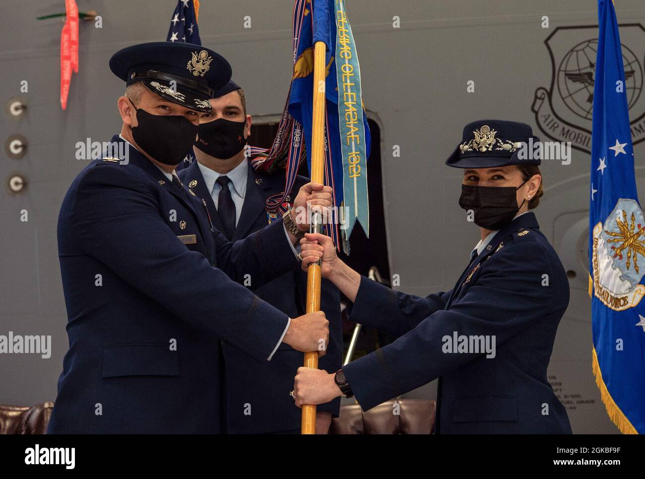 U.S. Air Force Col. Robert Lankford, left, 62nd Operations Group ...