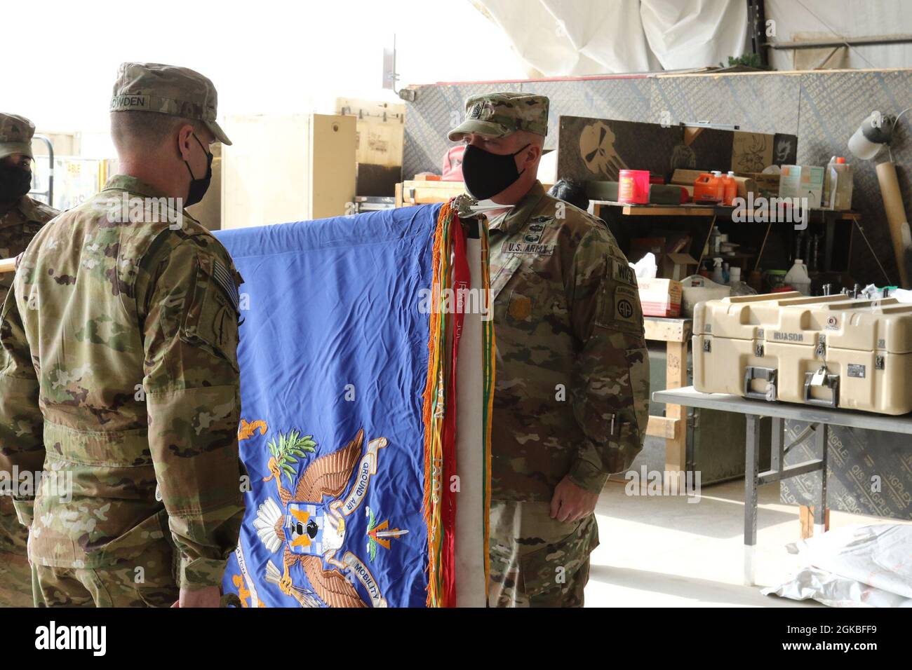 U.S. Army Lt. Col. James Snowden, left, and Command Sgt. Maj. Thomas ...
