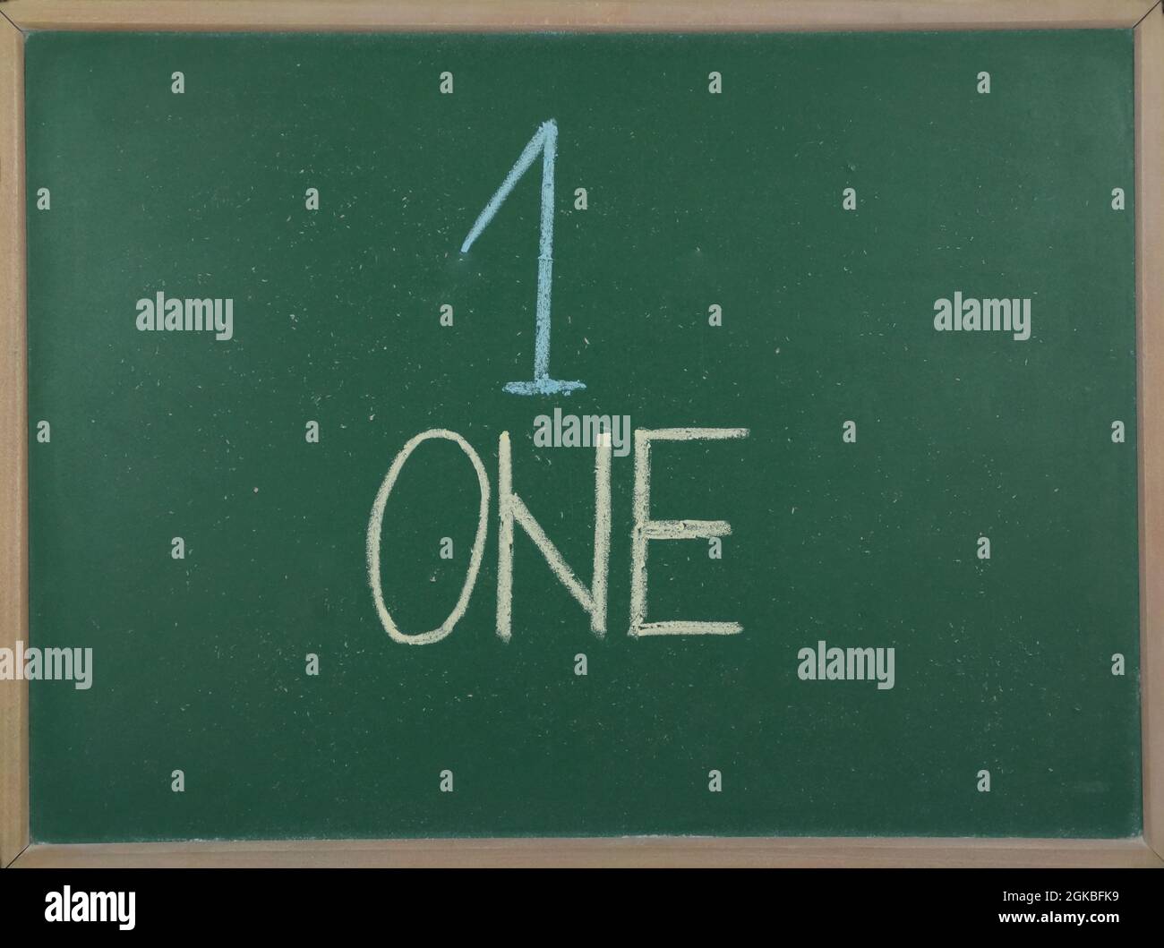 Number one written on the school board Stock Photo - Alamy