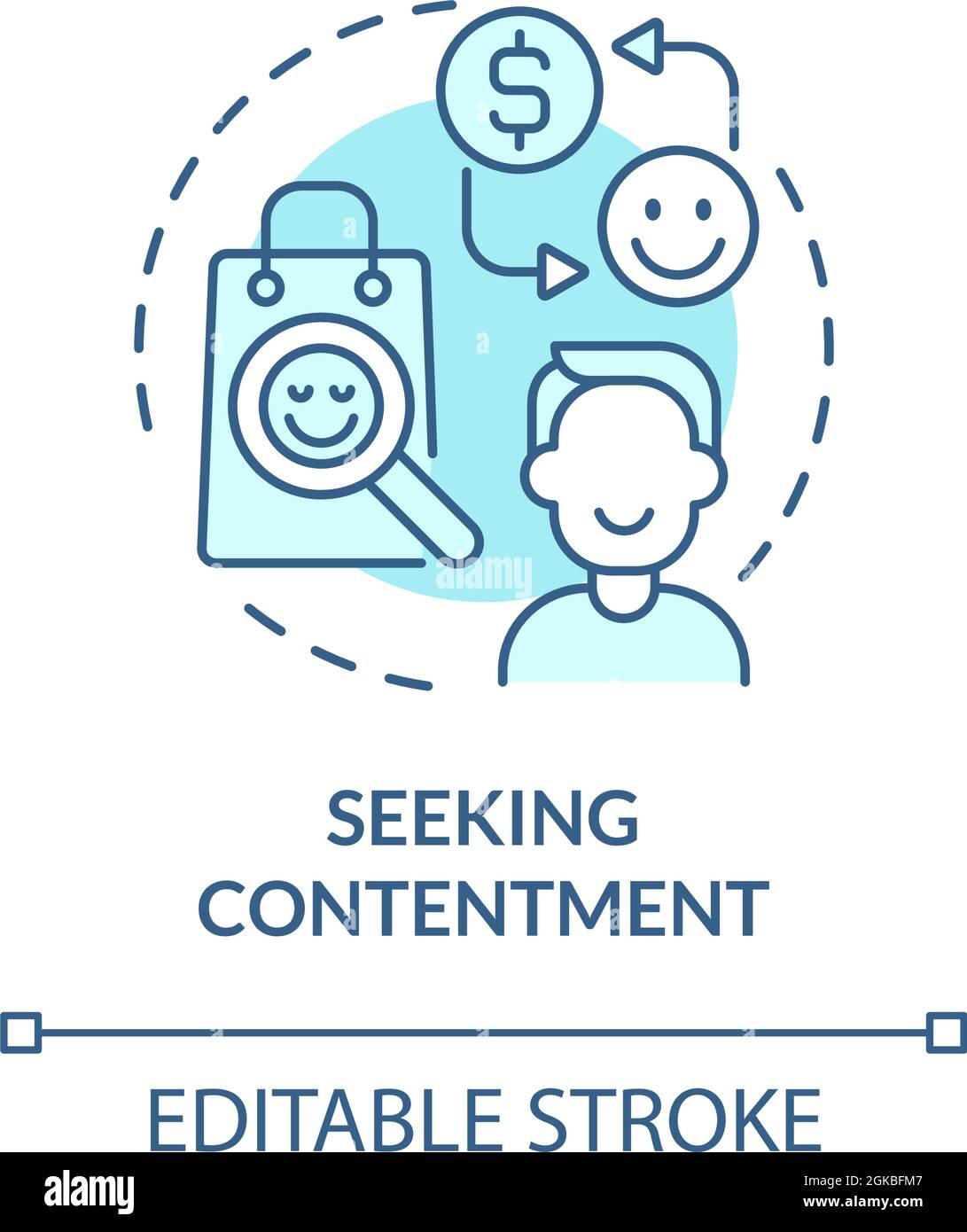 Icon satisfaction contentment Cut Out Stock Images & Pictures - Alamy