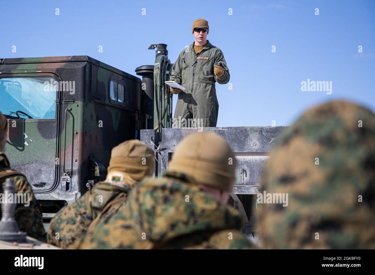 U.S. Marine Corps Staff Sgt. Jeremy Saad, a motor transportation ...