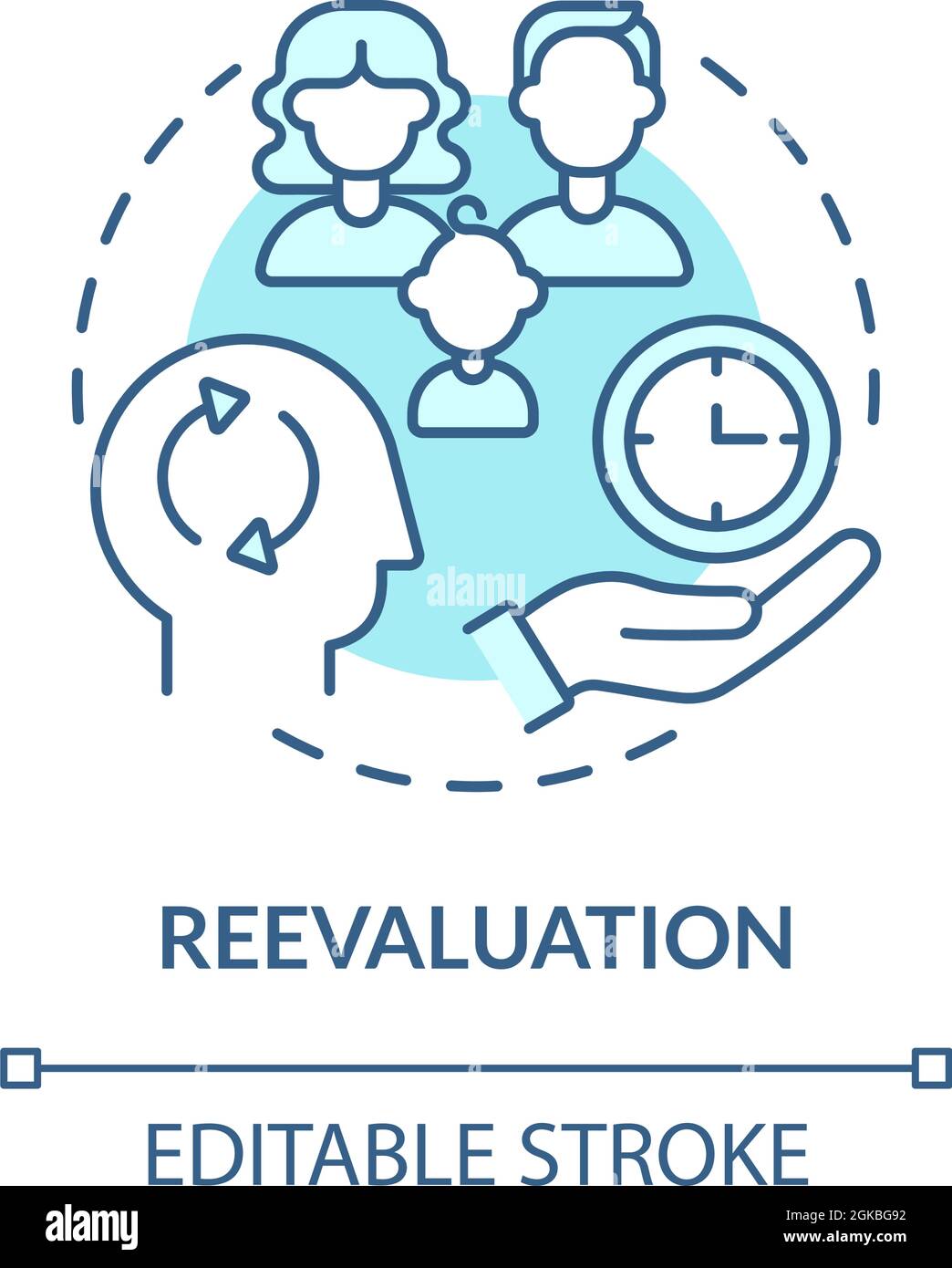 Reevaluation blue concept icon Stock Vector Image & Art - Alamy