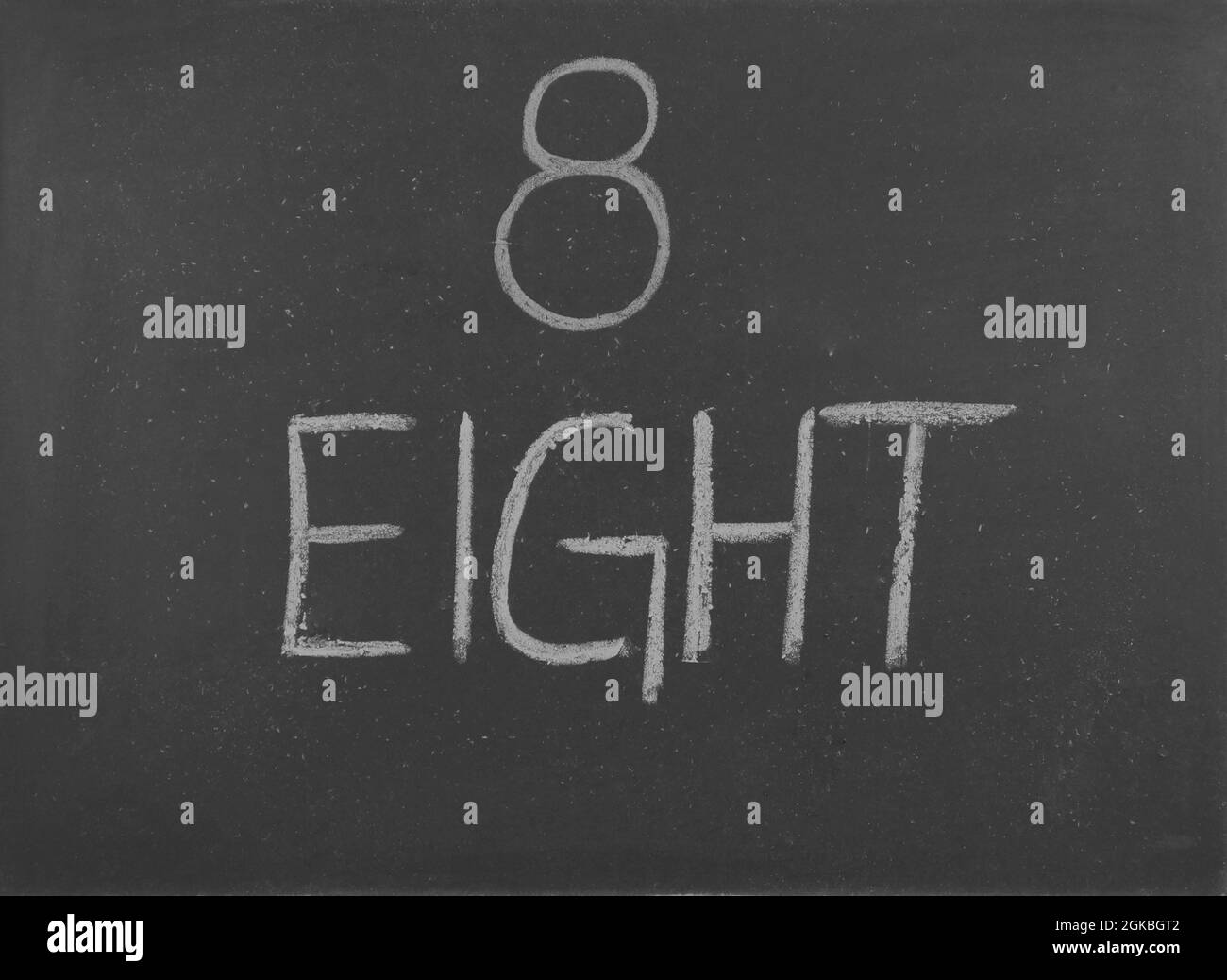 Number eight handwritten number eight Black and White Stock Photos ...