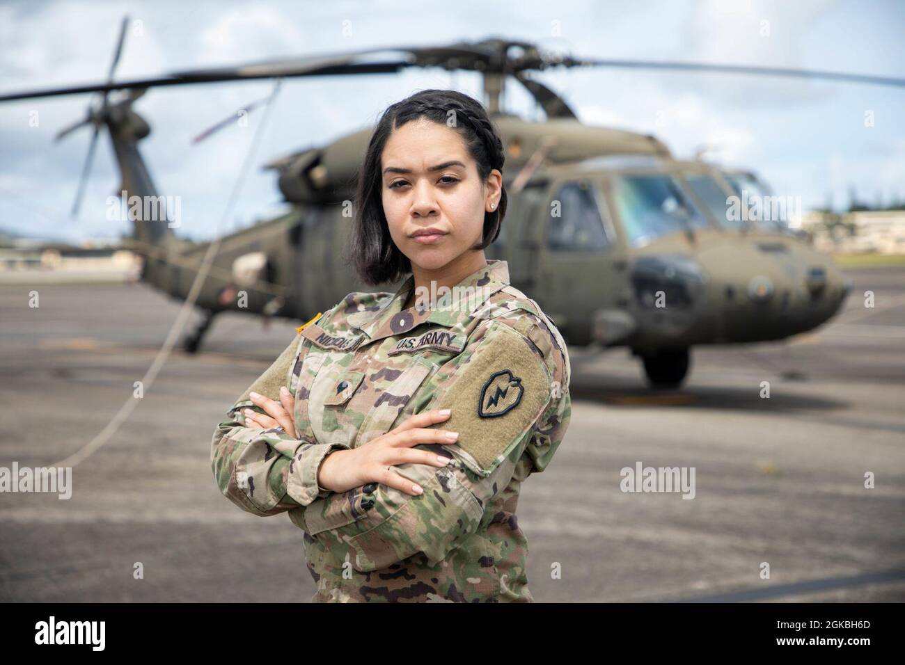 Spc. Kiala Nichols, an Aviation Operation Specialist (15P), assigned to ...