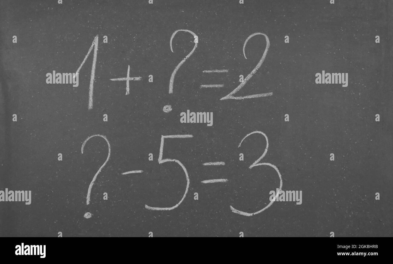 Blackboard math problem Black and White Stock Photos & Images - Alamy