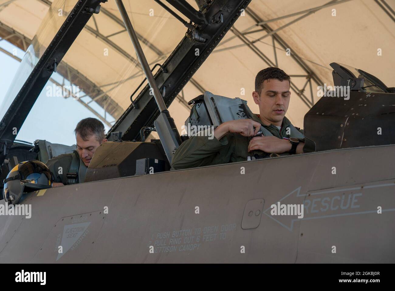 Brig. Gen. Scott “Nova” Cain, commander, 96th Test Wing and Maj. Nathan ...