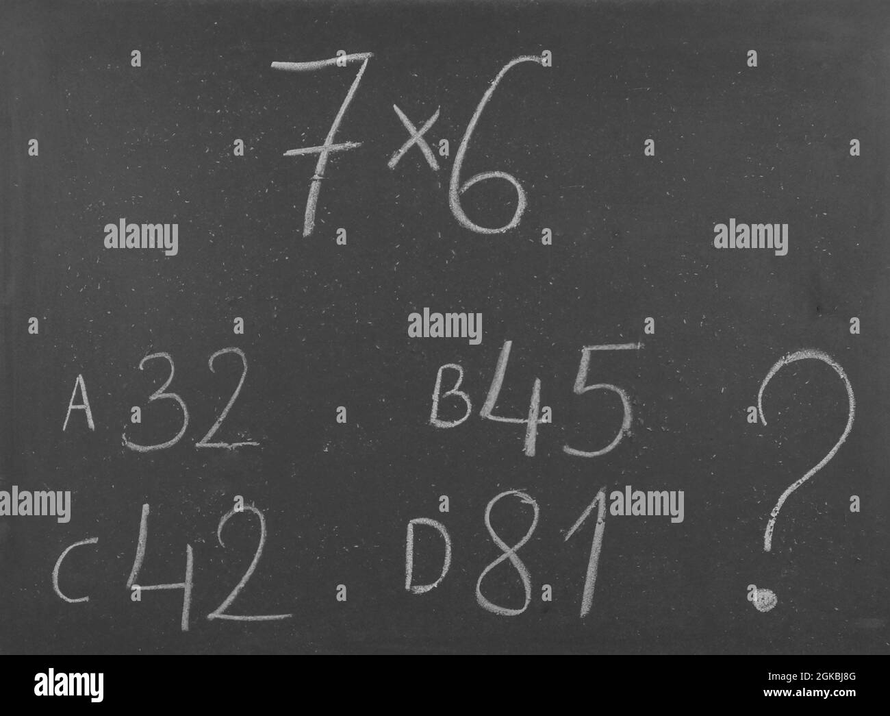 Mathematics. Math task. isolated on black background Stock Photo - Alamy