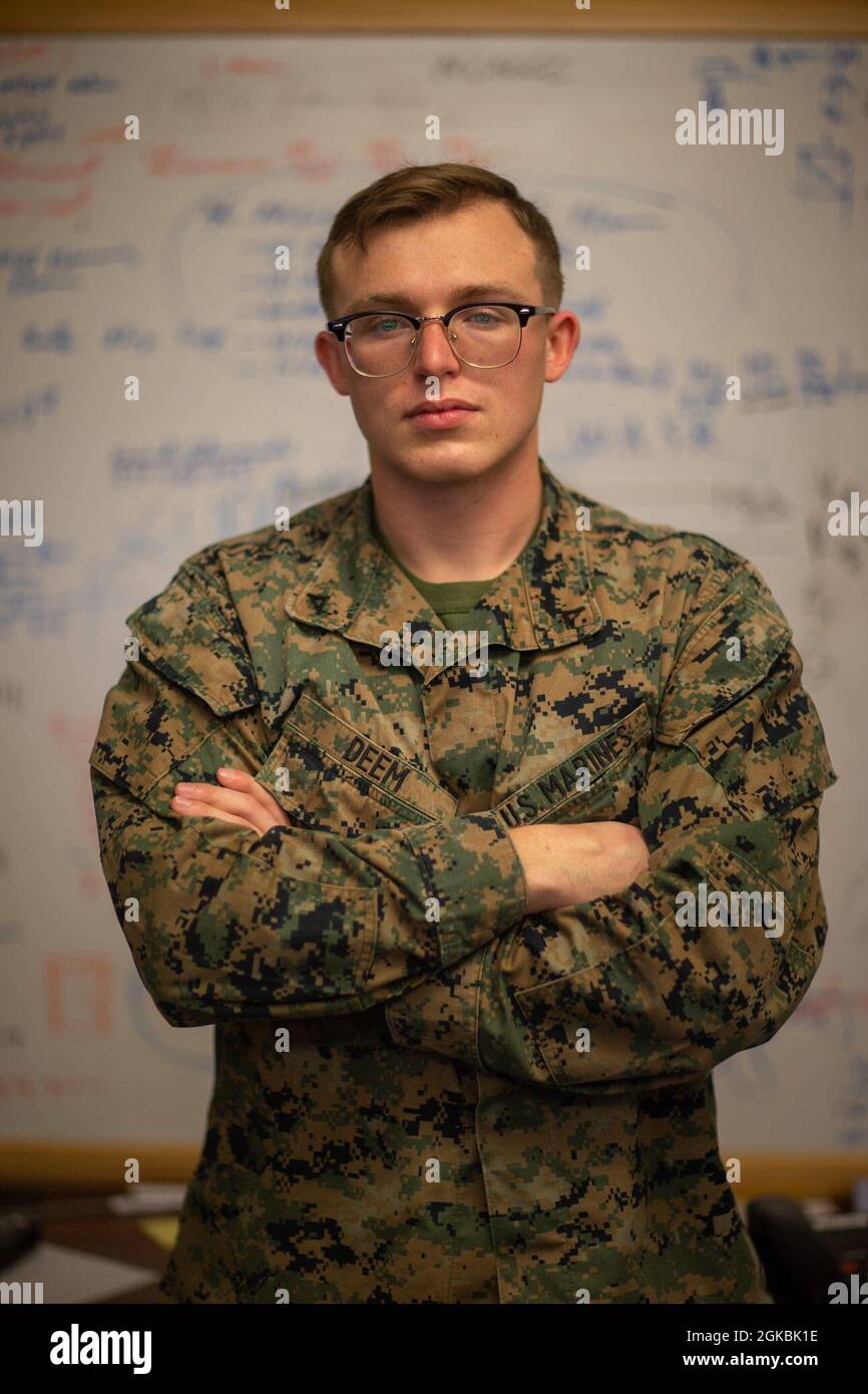 U.S. Marine Corps Lance Cpl. Kaleb Deem, a Marine Air-Ground Task Force ...