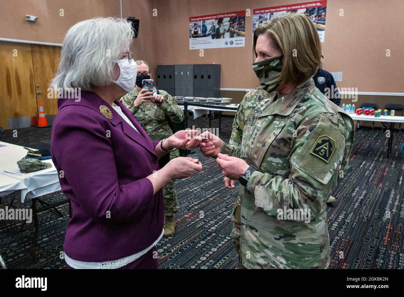 U.S. Army Lt. Gen. Laura J. Richardson, right, Commander, U.S. Army ...