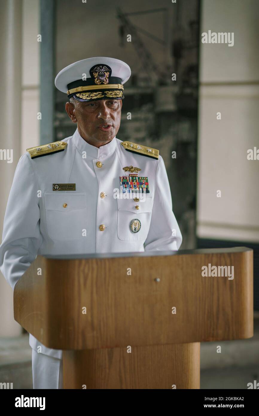 U.S. Navy Rear Adm. Darius Banaji, Deputy Director of the Defense POW ...
