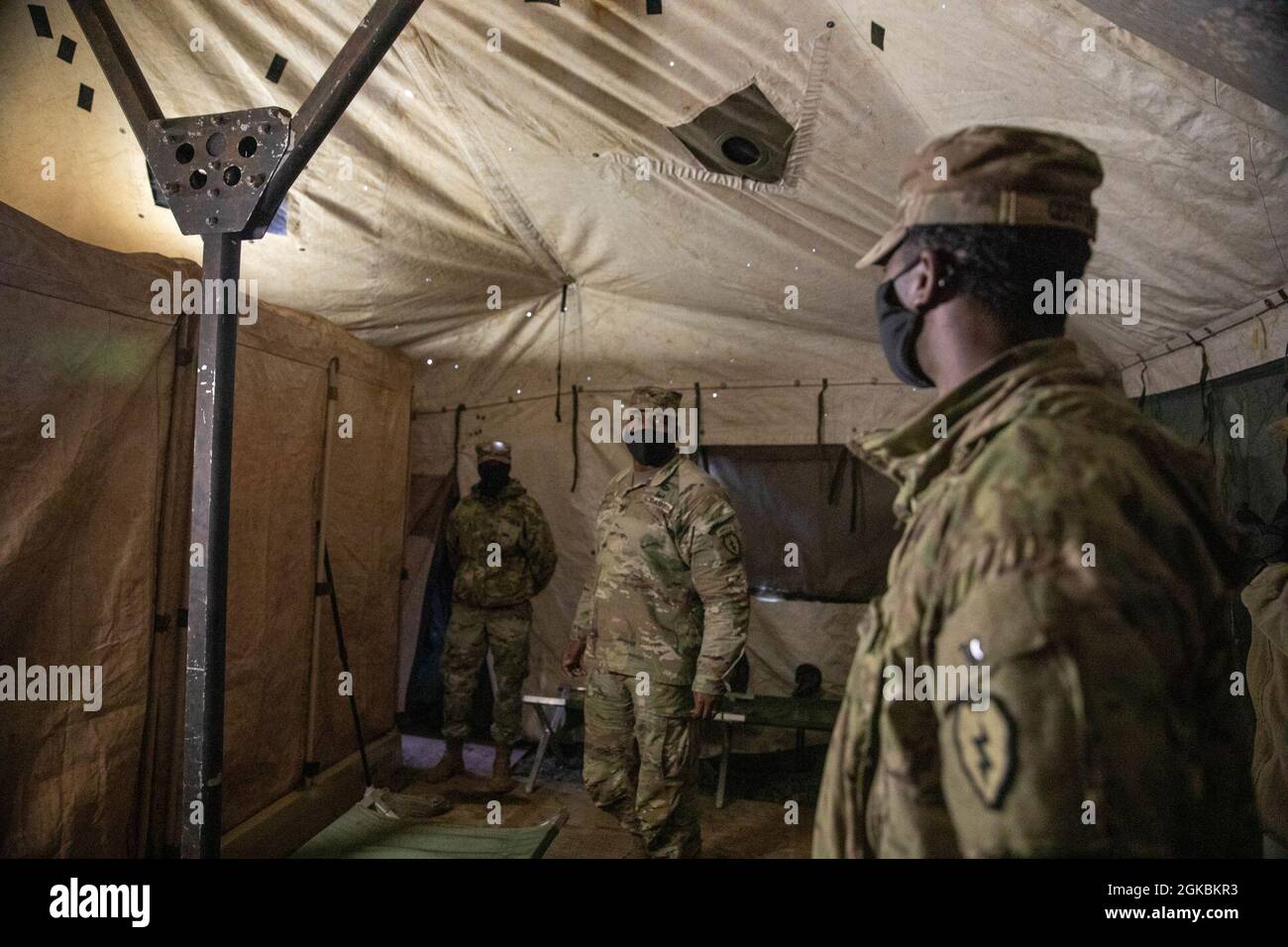 Pvt. Jason Guston, a Shower and Laundry Specialist with Water Platoon ...