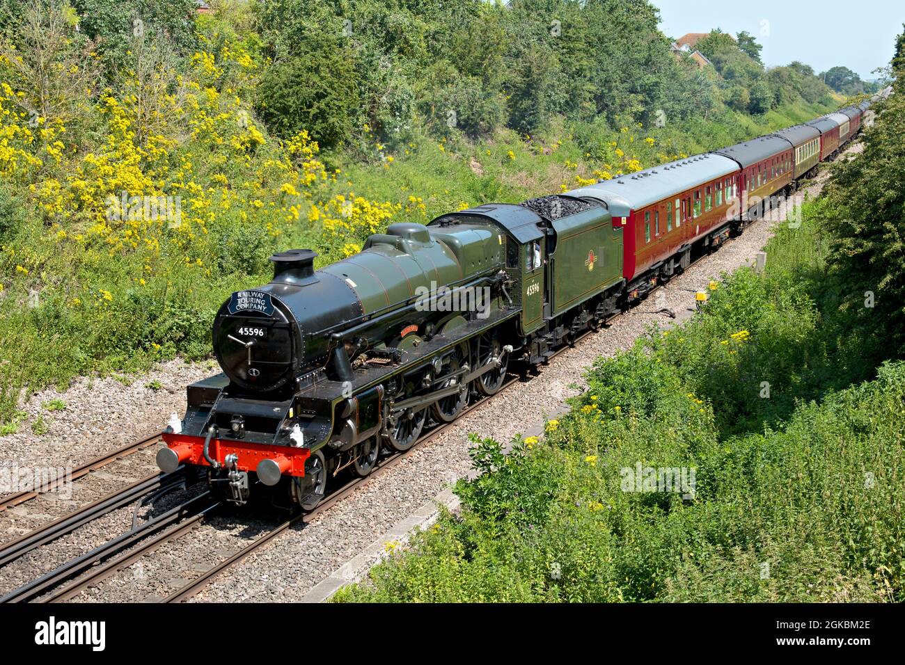Jubilee Class No 45596 steam locomotive head a special train near ...