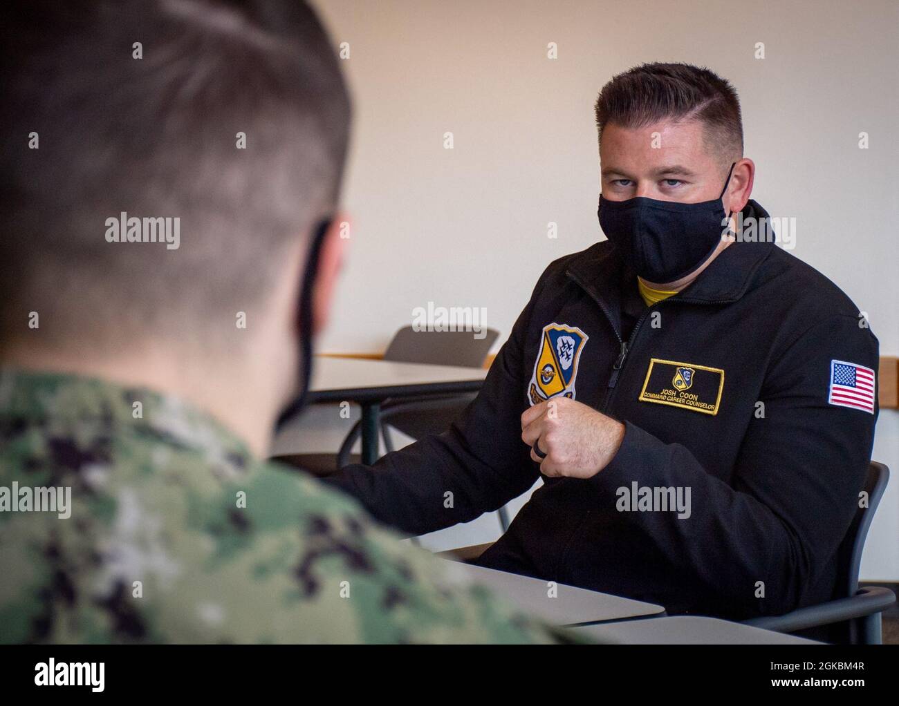 Chief Navy Counselor Joshua Coon, career counselor for the U.S. Navy ...