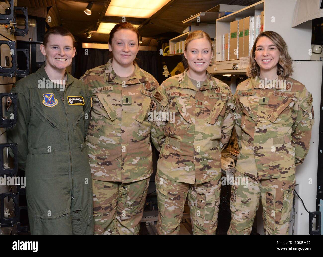 Missileers from the 490th Missile Squadron pose for a photo March 5, 2021 near Malmstrom Air ...