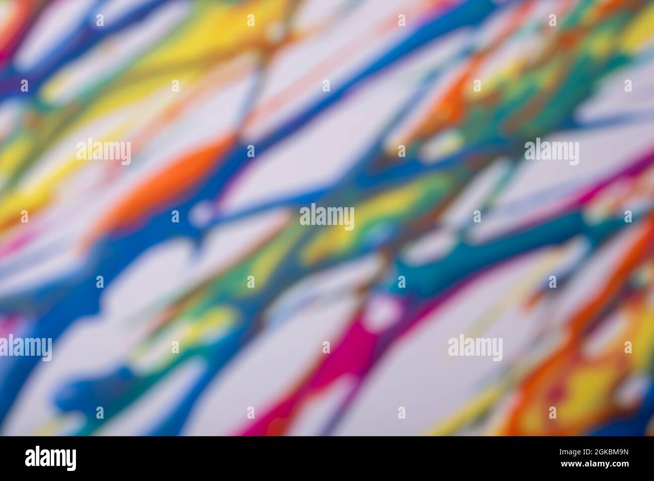 Blurred colorful background with painting lines. Defocused art abstract ...