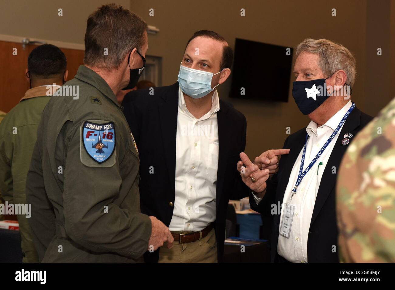 U.S. Air Force Brig. Gen. Scott Bridgers (left), South Carolina ...