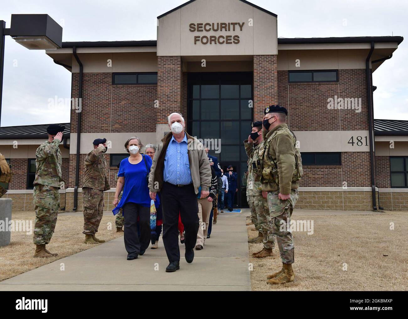 Airmen from the 19th Security Forces Squadron render a salute to Staff ...