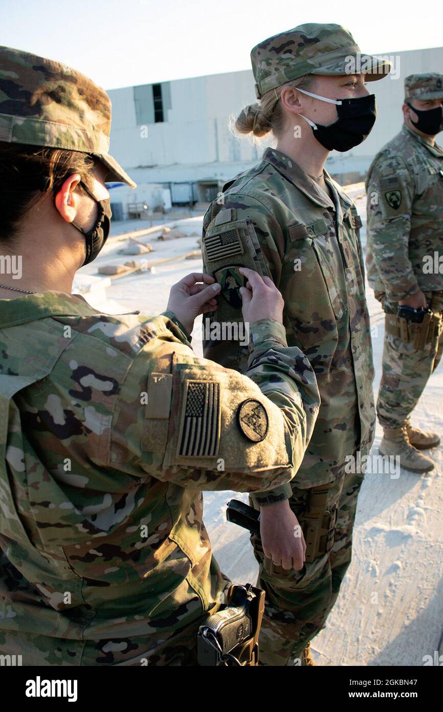Spc. Kyleigh Terry, a human resources specialist with the 734th ...