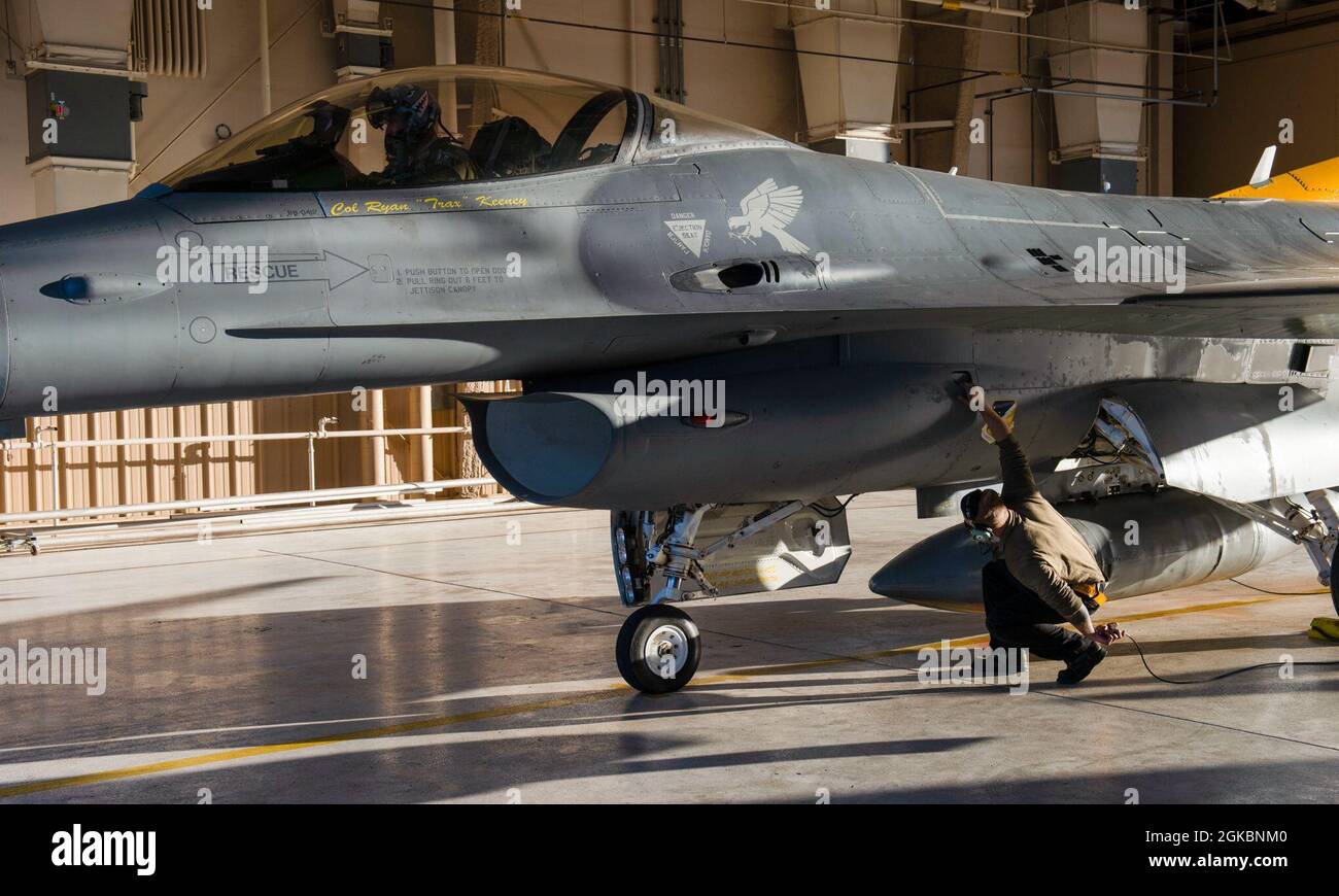 Lt. Col. Michael Mullin, 314th Fighter Squadron commander, prepares to ...