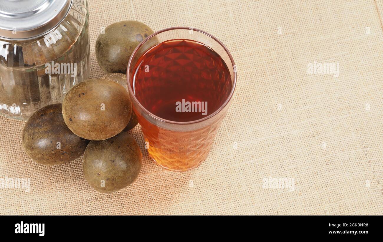 Monk fruit or Luo Han Guo. Dried fruits for healthy sweetener drink ...