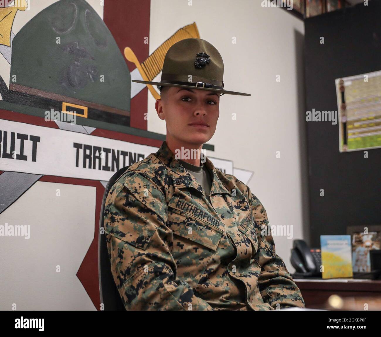 Staff Sgt. Cynthia Rutherford, with 4th Recruit Training Battalion ...