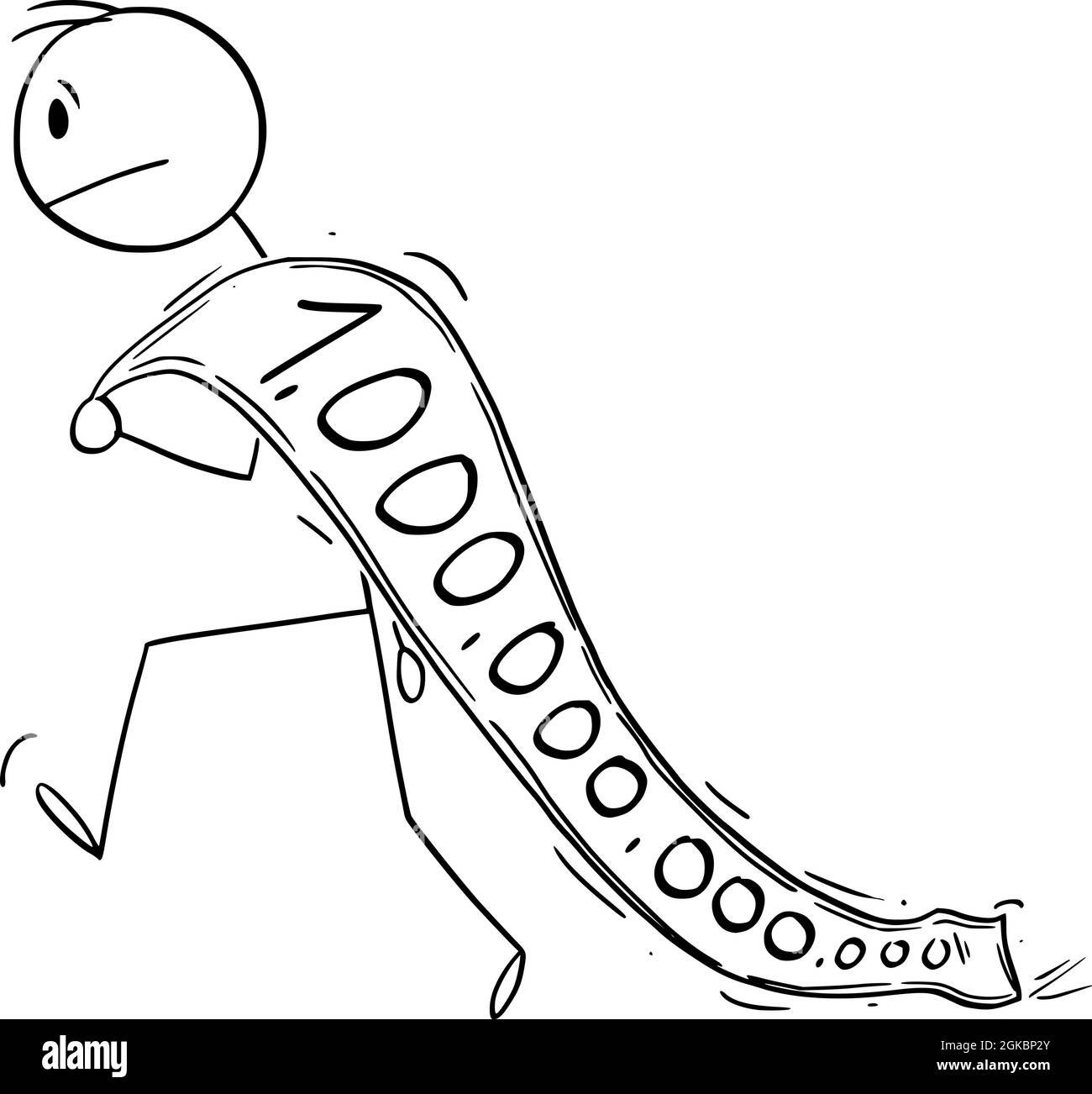 Person Going to Buy or Shopping Carrying Big Inflation Money Bill ...