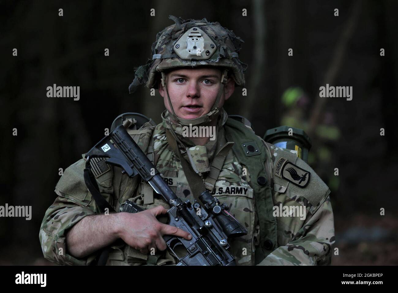 A U.S. Army Soldier assigned to the 173rd Airborne Brigade recovers his ...