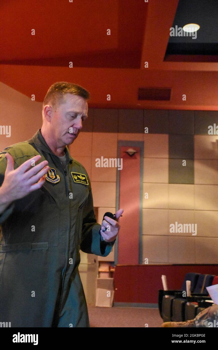 Air Force Col. Mike Schultz, the 442d Fighter Wing Commander, spoke ...